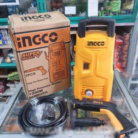 INGCO High Pressure Washer 1200W Electric Auto Stop System 90bar (1300psi): Buy Online At Best ...
